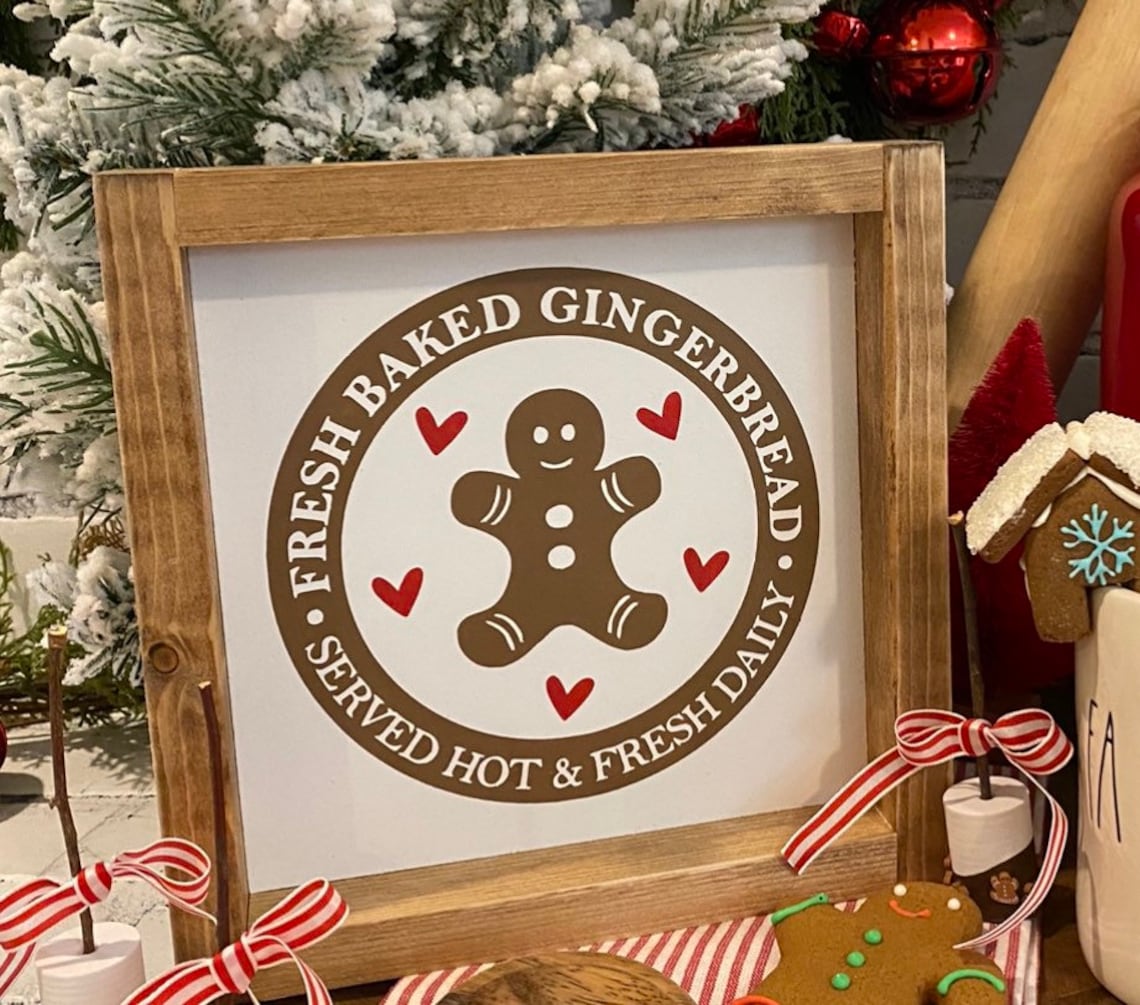 Fresh Baked Gingerbread Sign Gingerbread Decor Christmas | Etsy