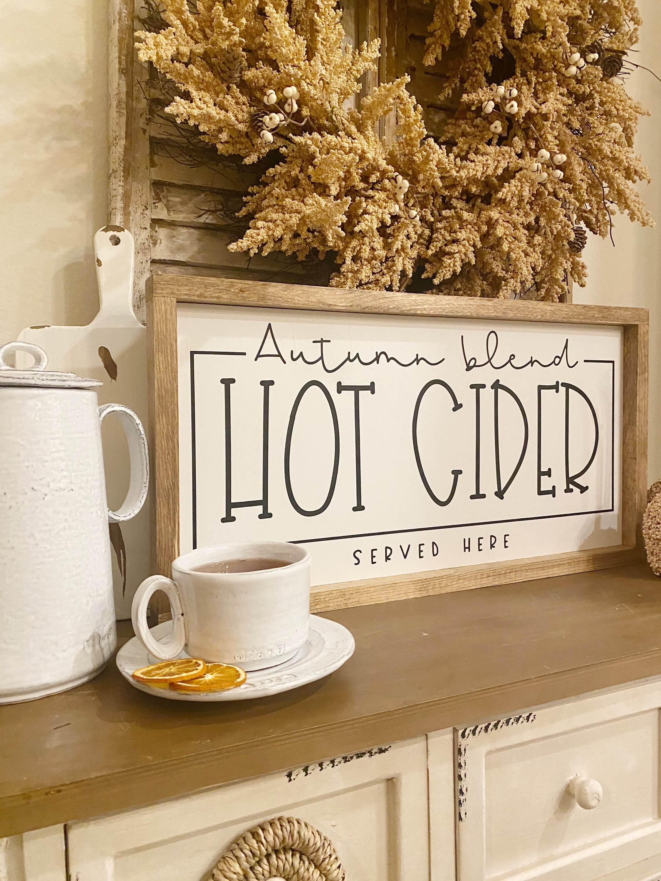 Autumn Blend Hot Cider Served Here Sign Autumn Sign Apple - Etsy