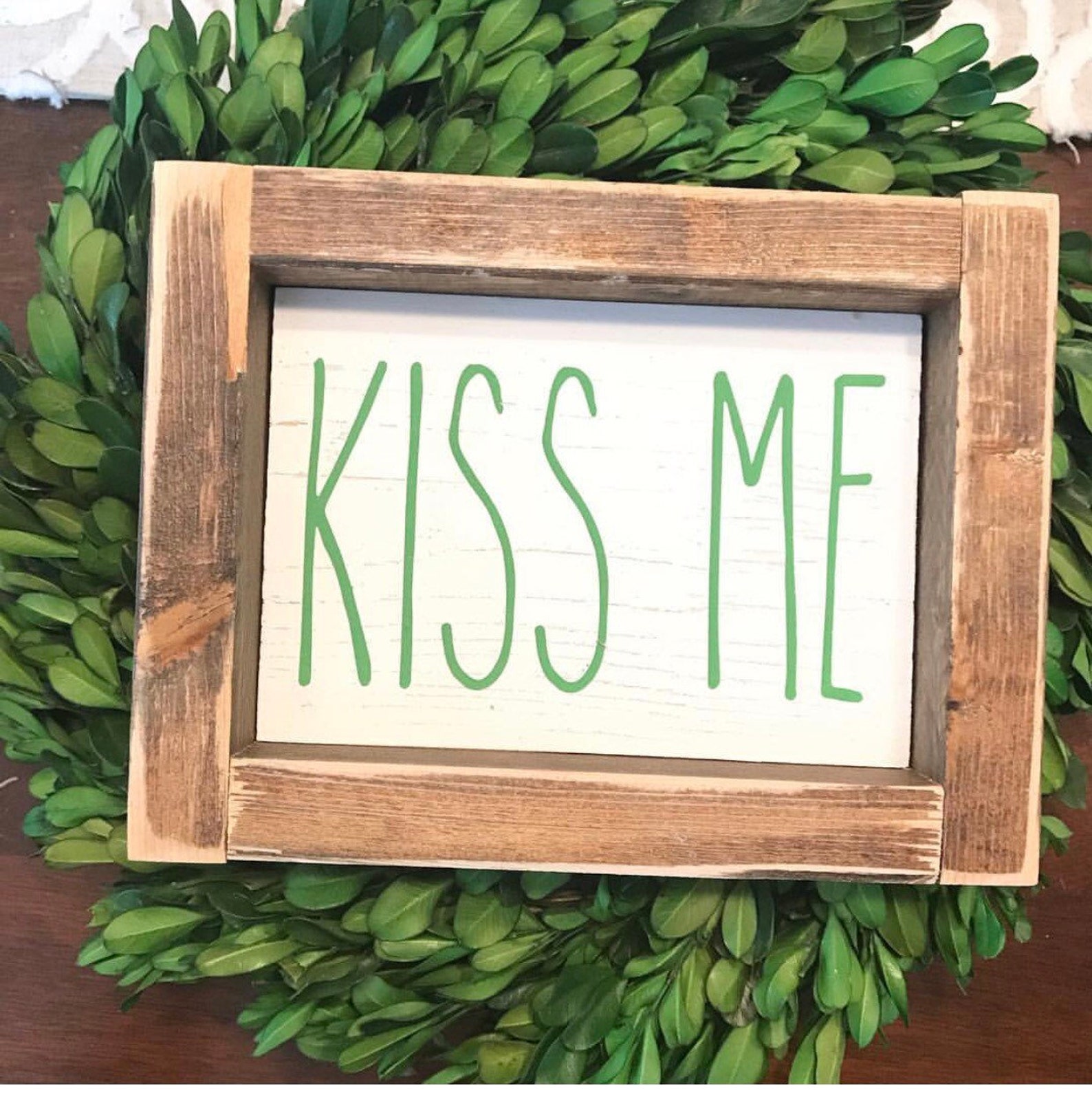 Kiss Me Sign Rae Dunn Inspired Sign St. Payricks Day Sign | Etsy