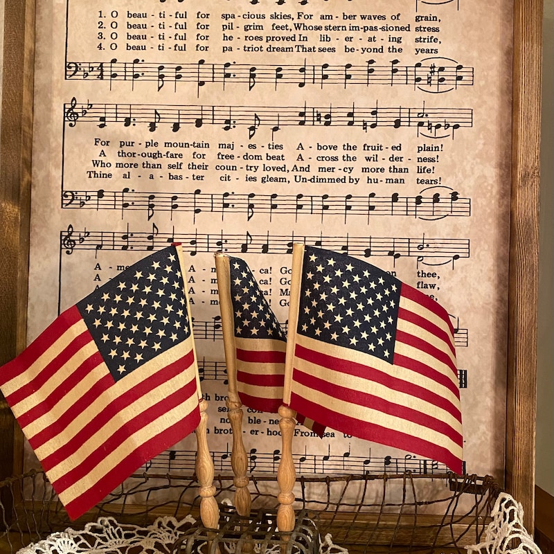 Primitive American Flag - Etsy