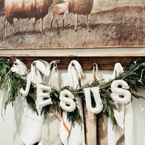 Jesus Banner, Fabric Jesus Banner, Pillow Letter Banner, Christmas ...