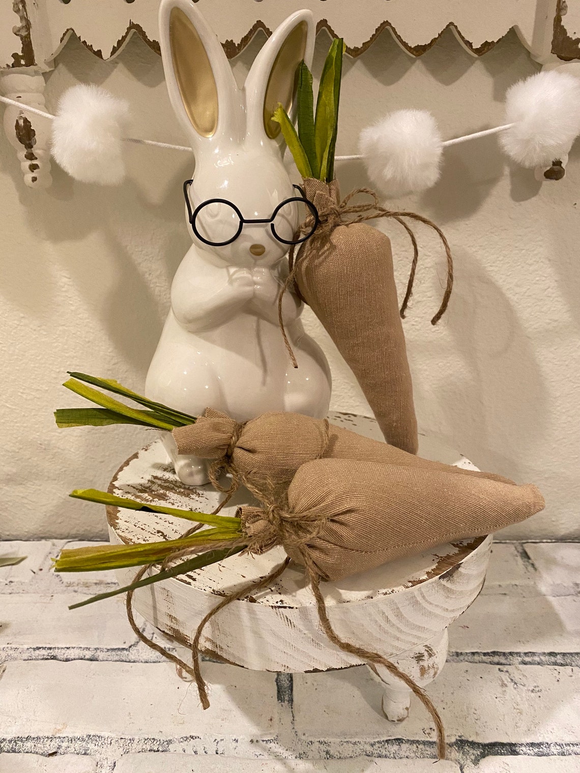 Set of 3 Beige Fabric Carrots Fabric Carrots Easter Decor | Etsy