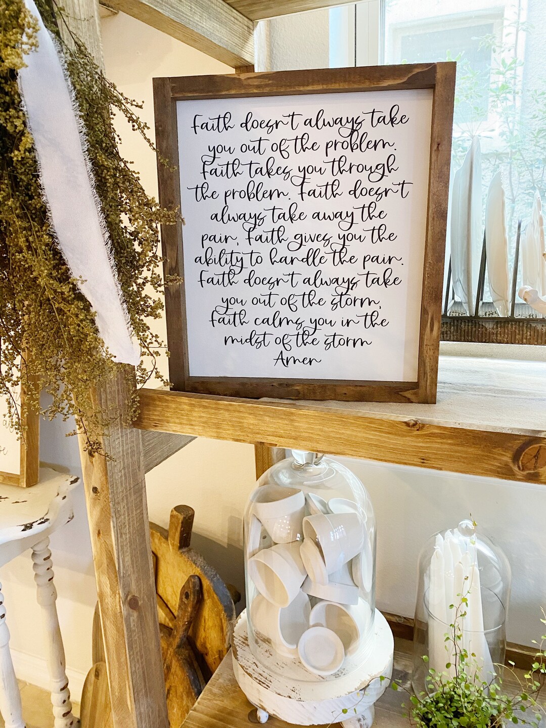 Faith Sign, Religious Sign, Gift, PREORDER - Etsy