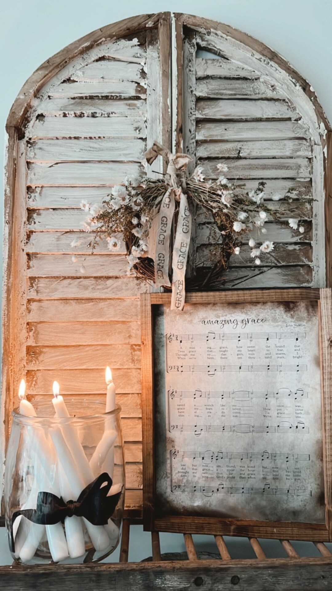 Amazing Grace Sign, Amazing Grace Music Sign, Religious Decor, Vintage ...