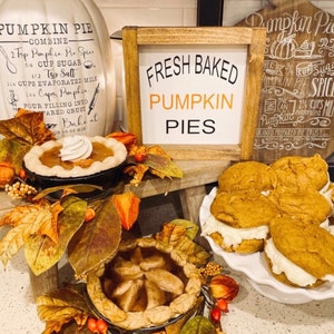 Fresh Baked Pumpkin Pie Sign, Fall Decor, Fall Sign, Thanksgiving Sign ...