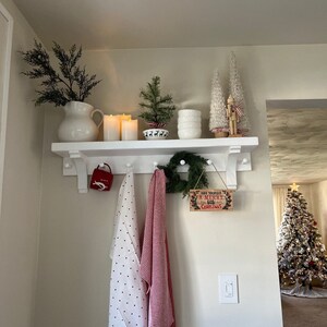 Shelf With Corbels and Pegs, Shelf, Peg Rail, Stocking Holder, Scarf ...