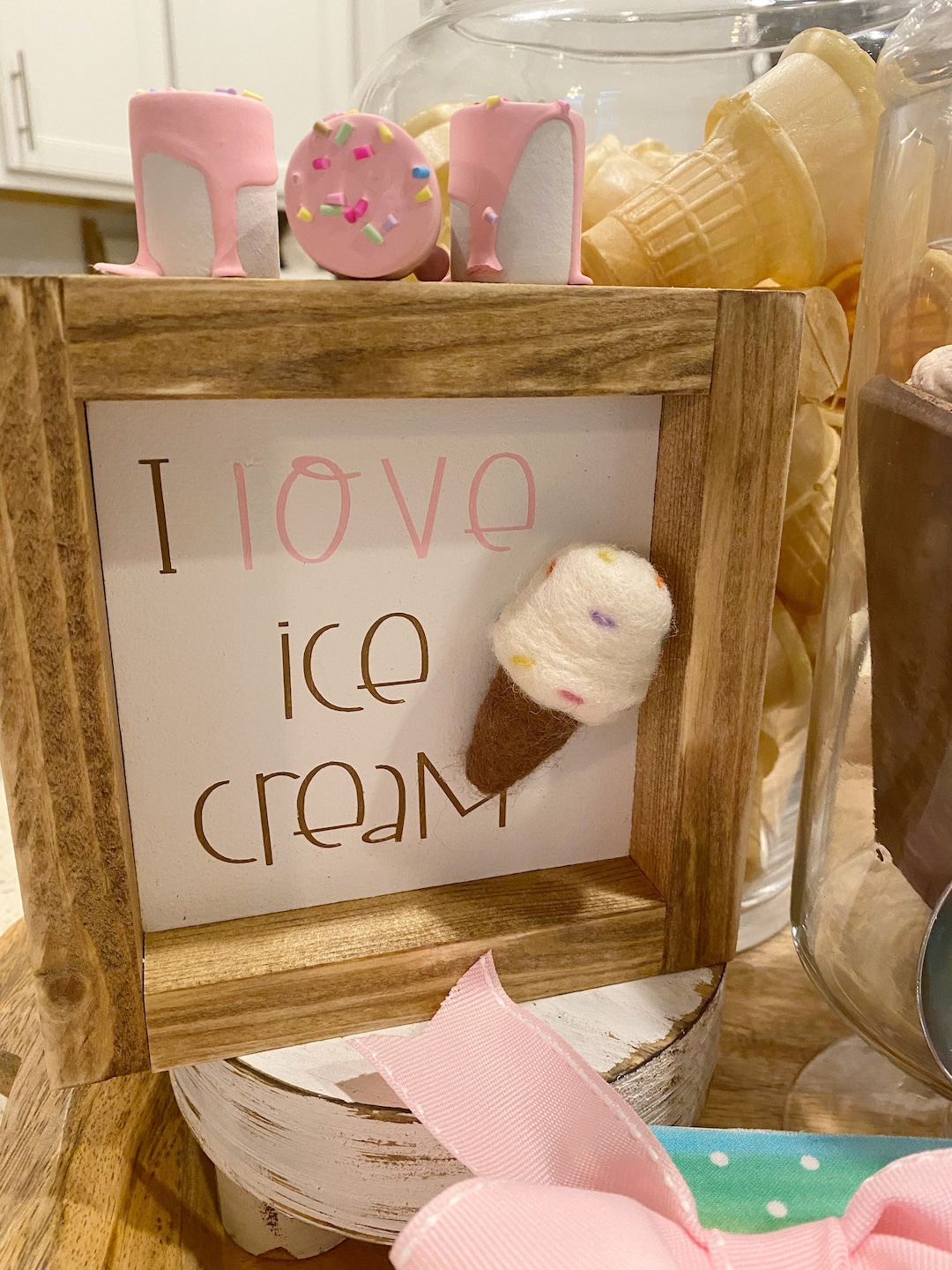 I Love Ice Cream Sign, Summer Sign, Gift, Ice Cream - Etsy