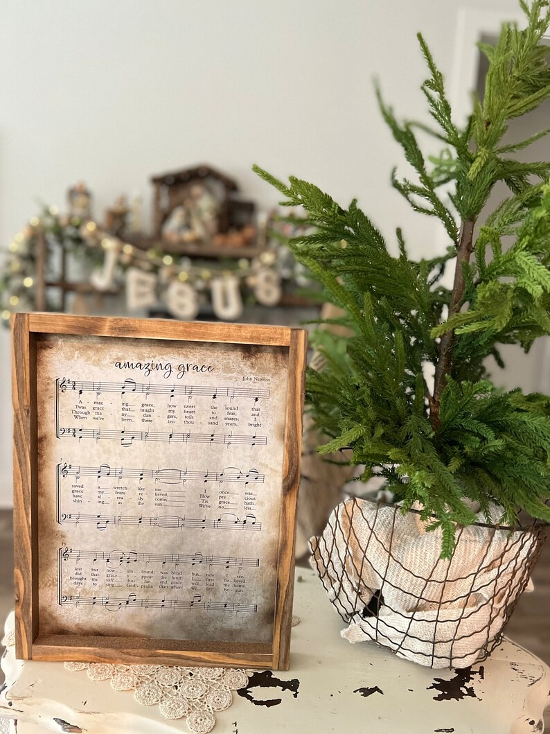 Amazing Grace Sign Amazing Grace Music Sign Religious Decor - Etsy