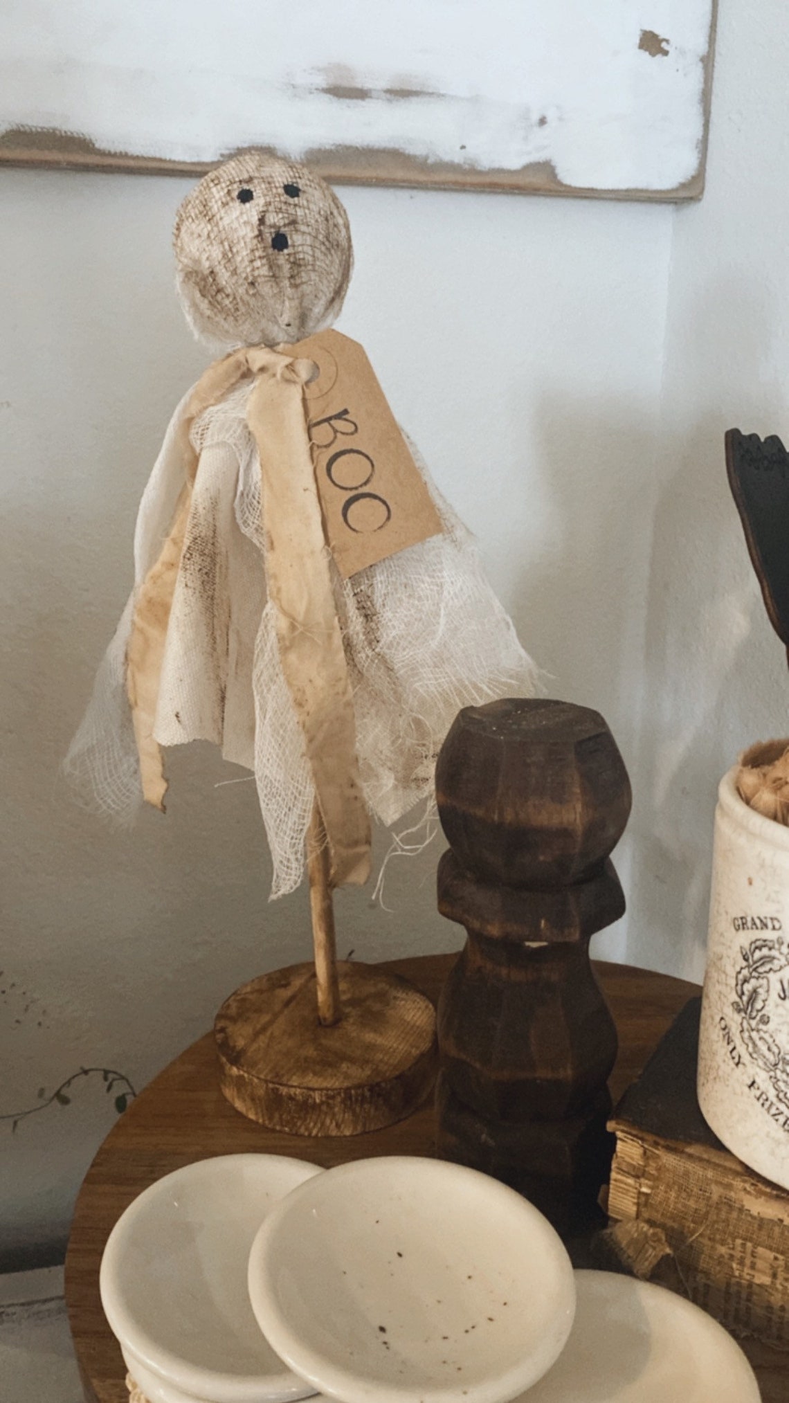 Primitive Ghost, Halloween Decor, Fall Decor, Gift, PREORDER - Etsy