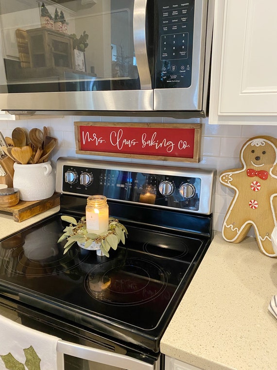 Mrs Claus Baking Co Sign Christmas Sign Kitchen Sign Gift | Etsy