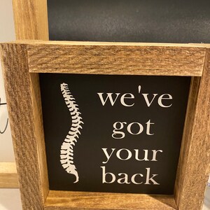 Weve Got Your Back Sign, Spine Sign, Chiropractor Sign, Gift - Etsy