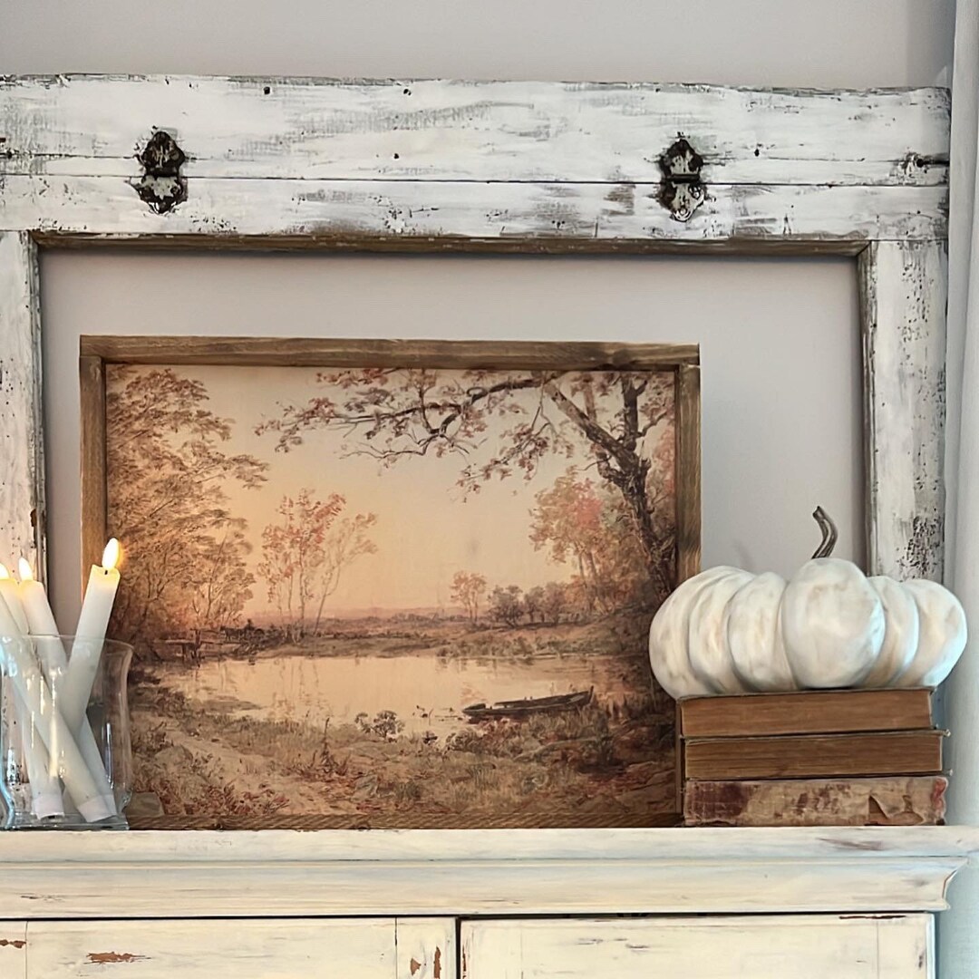 Autumn Art Print Framed Sign, Framed Paper Sign, Fall Art Print Framed ...
