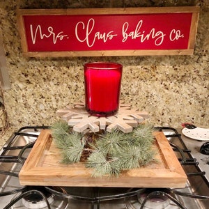 Mrs Claus Baking Co Sign, Christmas Sign, Kitchen Sign, Gift - Etsy
