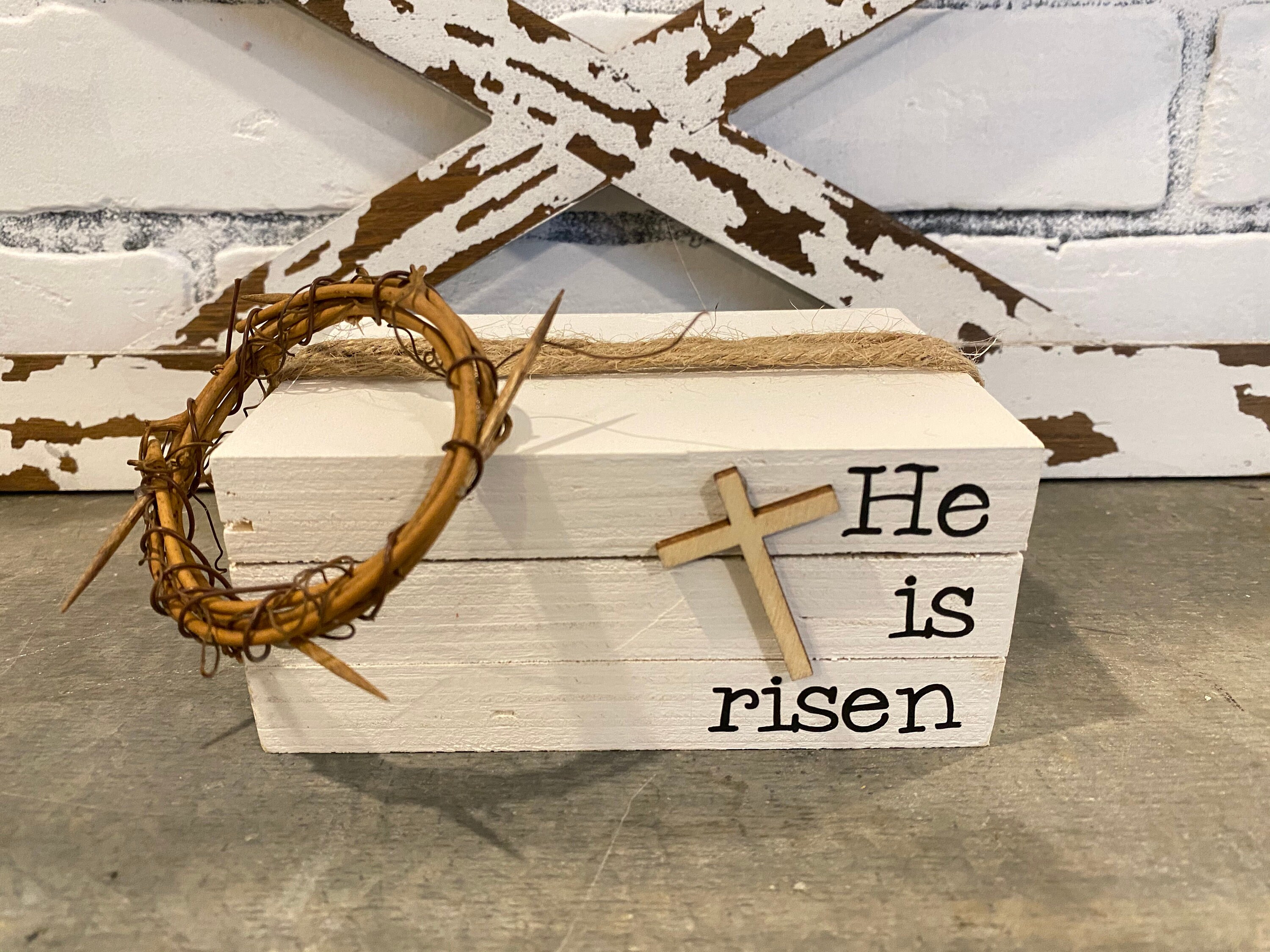 He is Risen Faux Books Easter Decor Religious Decor Books - Etsy