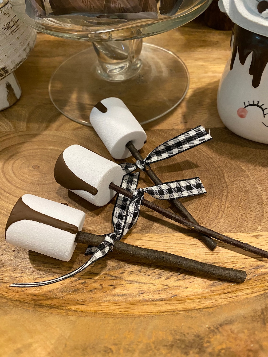Set of Three Chocolate Covered Marshmallows on a Stick With a - Etsy