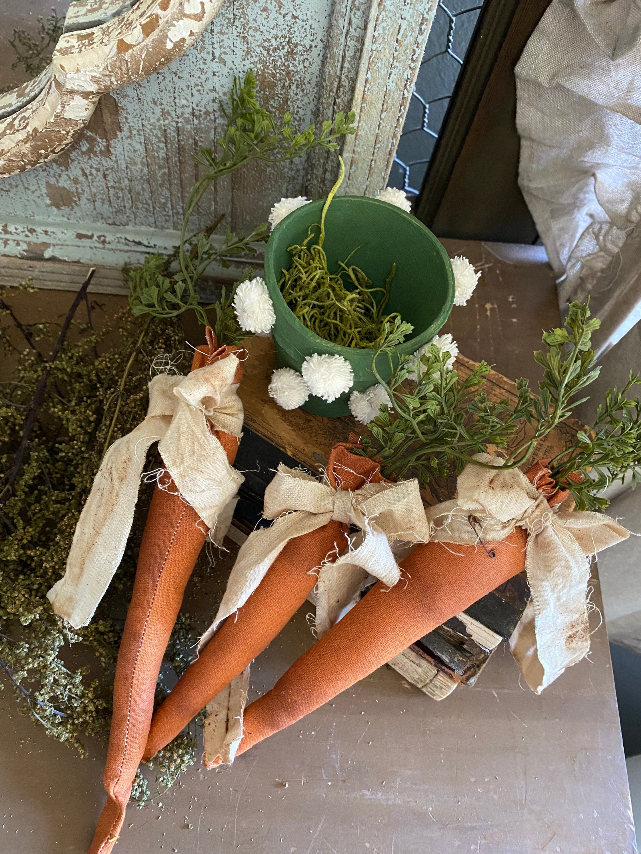 Primitive Fabric Carrots, Easter Decor, Spring Decor, Gift, PREORDER - Etsy