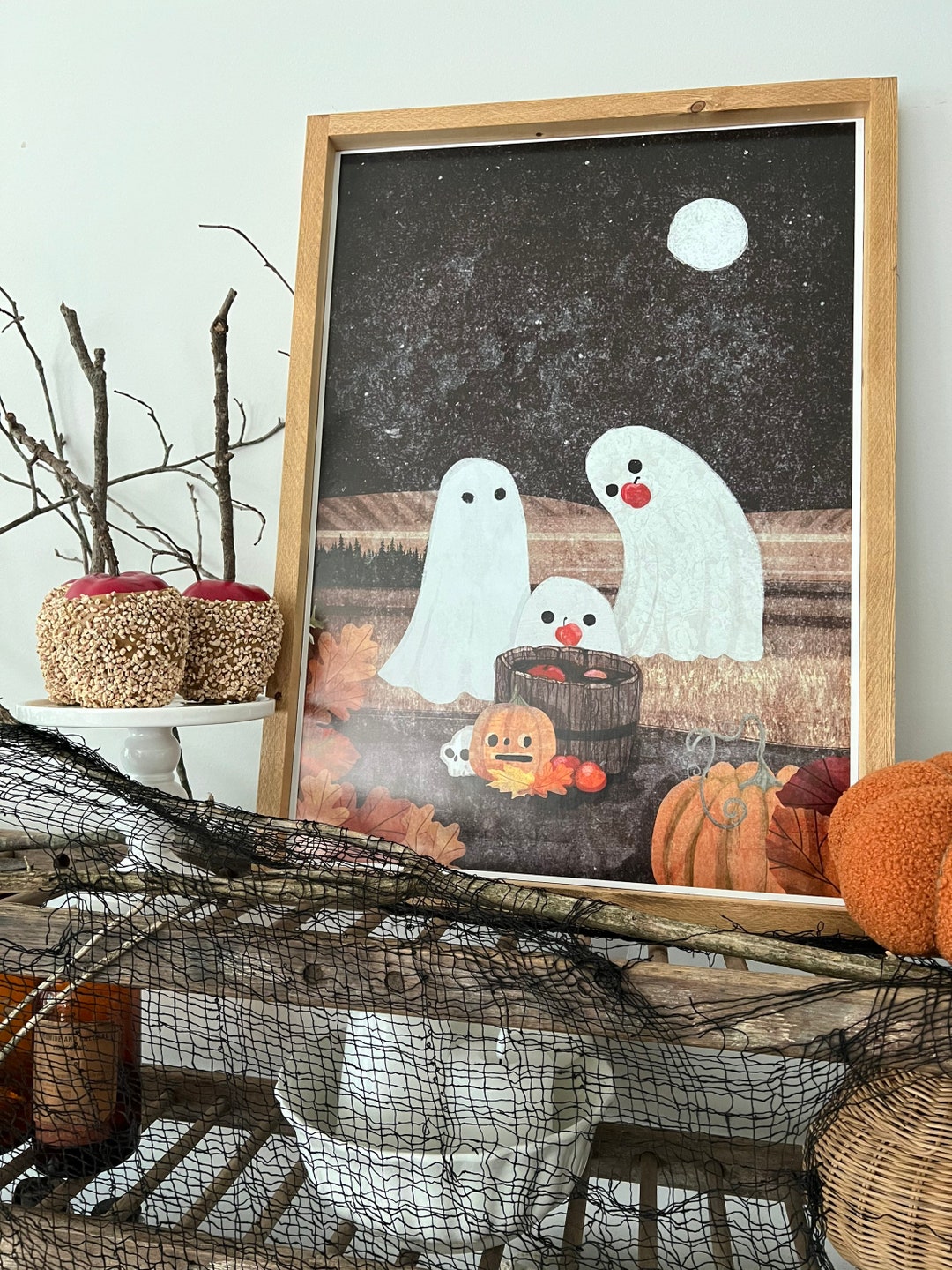 Ghosts Bobbing for Apples, Halloween Decor, Cute Halloween Decor ...