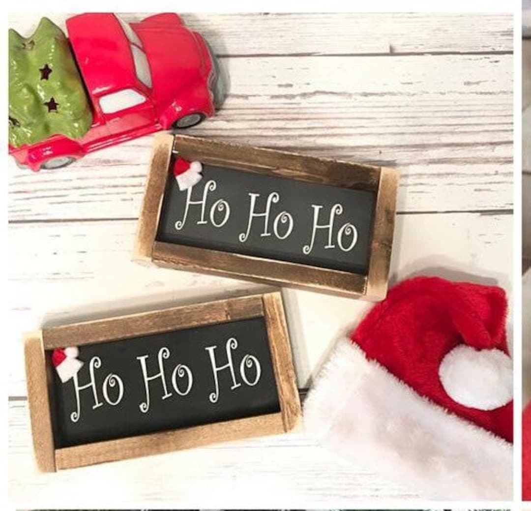 Ho Ho Ho Sign, Santa Sign, Christmas Sign, Gift - Etsy