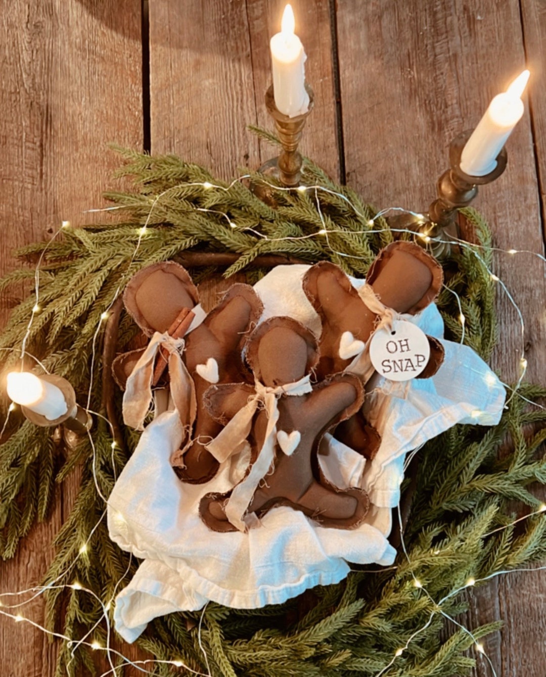 Gingerbread Bowl Fillers, Gingerbread Decor, Primitive Christmas Decor ...