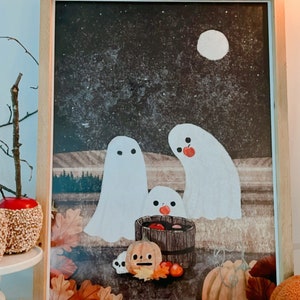 Ghosts Bobbing for Apples, Halloween Decor, Cute Halloween Decor ...