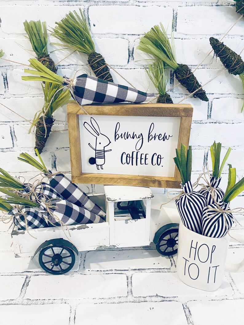 Bunny Brew Coffee Co Sign Coffee Sign Easter Sign Spring | Etsy