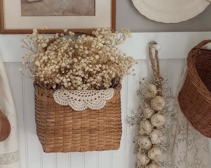 Faux Garlic Braid, Faux Garlic Braid With Dried Flowers, Garlic Decor ...