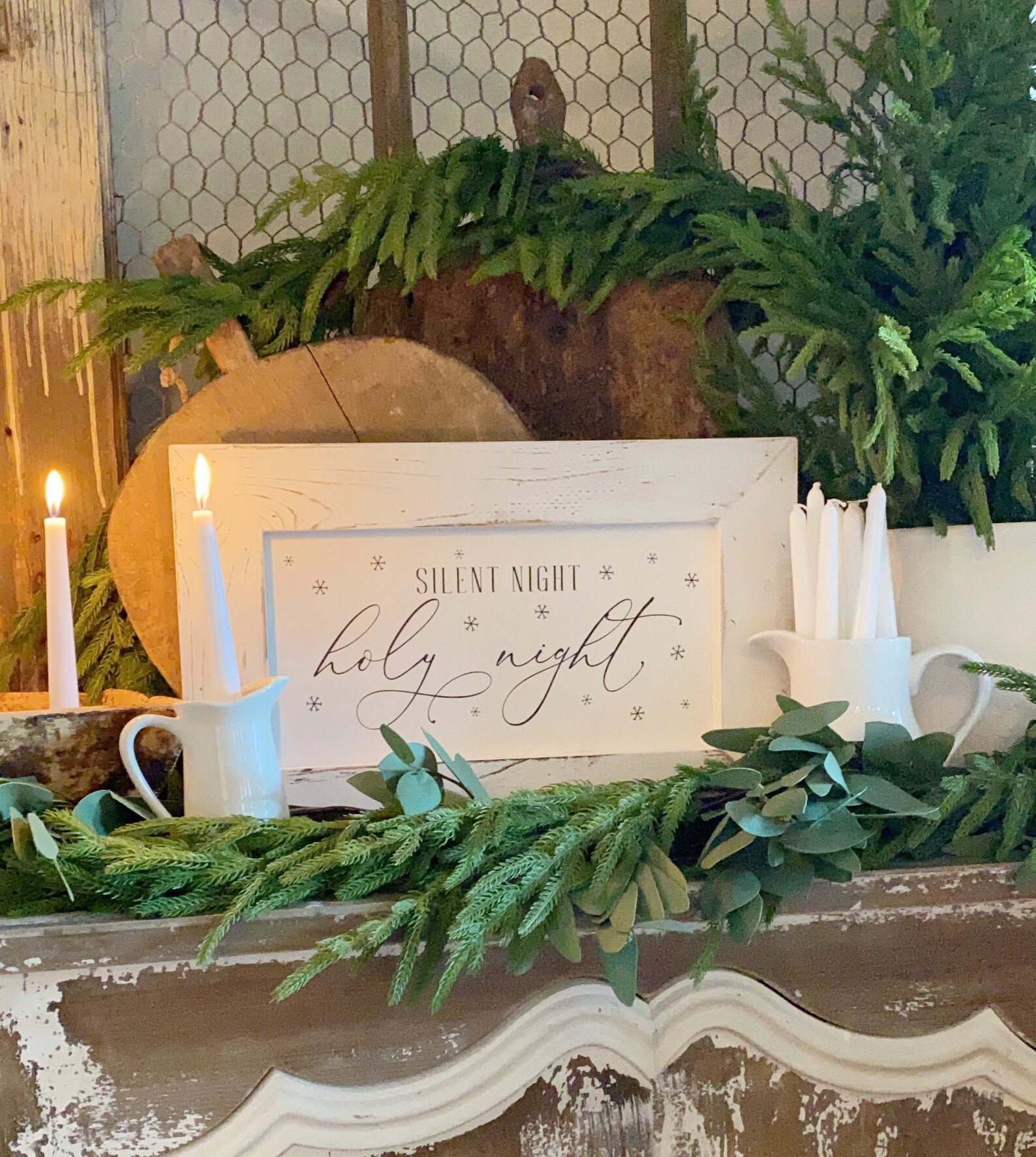 Silent Night Holy Night Sign Christmas Decor Religious - Etsy