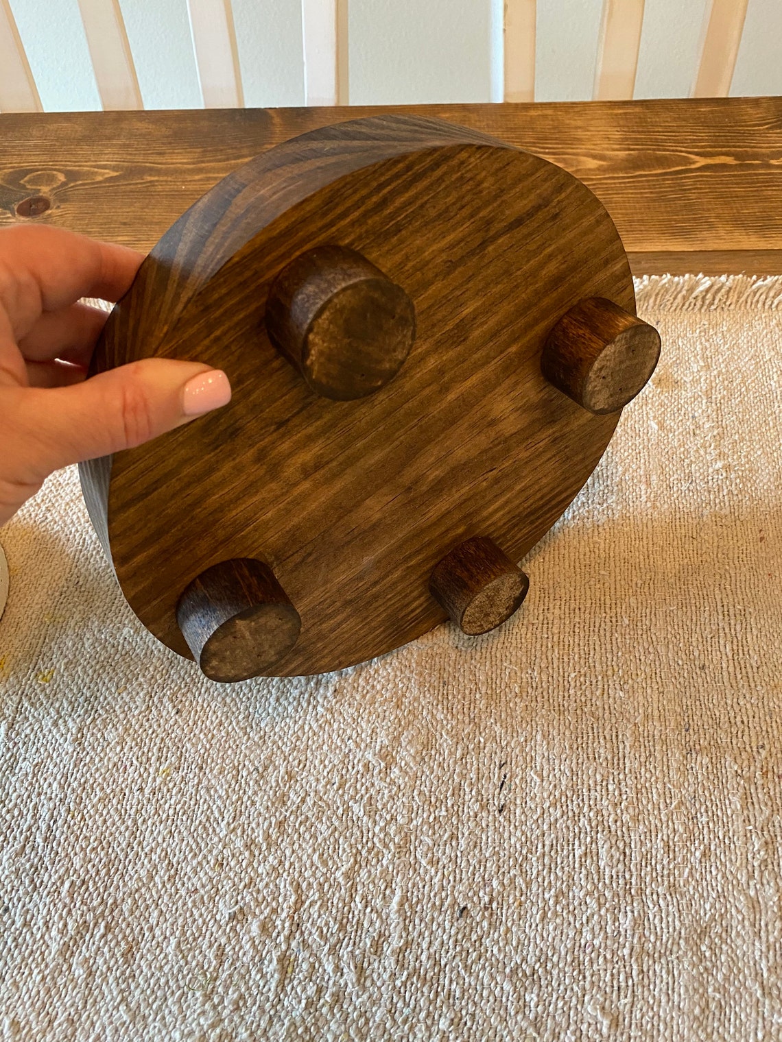 Round Riser Table Top Tray Riser Stained Riser Gift - Etsy