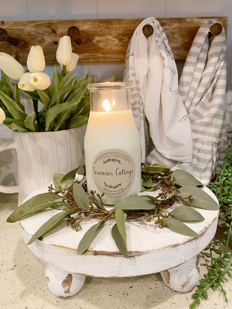 Decorative Riser White Distressed Riser Large Round Riser - Etsy