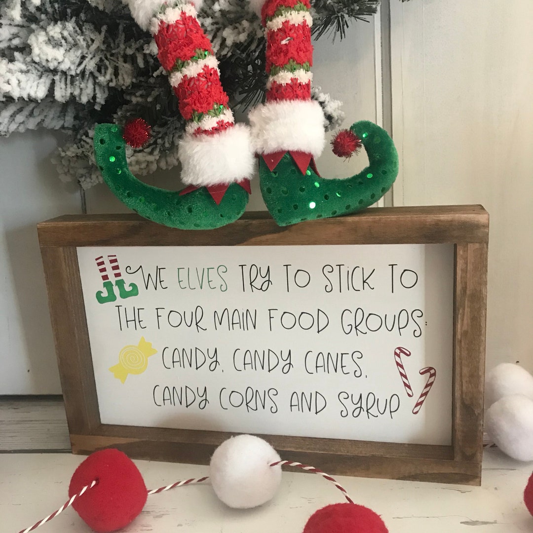 Elf Sign, Christmas Sign, Gift - Etsy