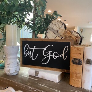 But God Sign, Biblical Sign, Religious Sign, Farmhouse Style Decor ...