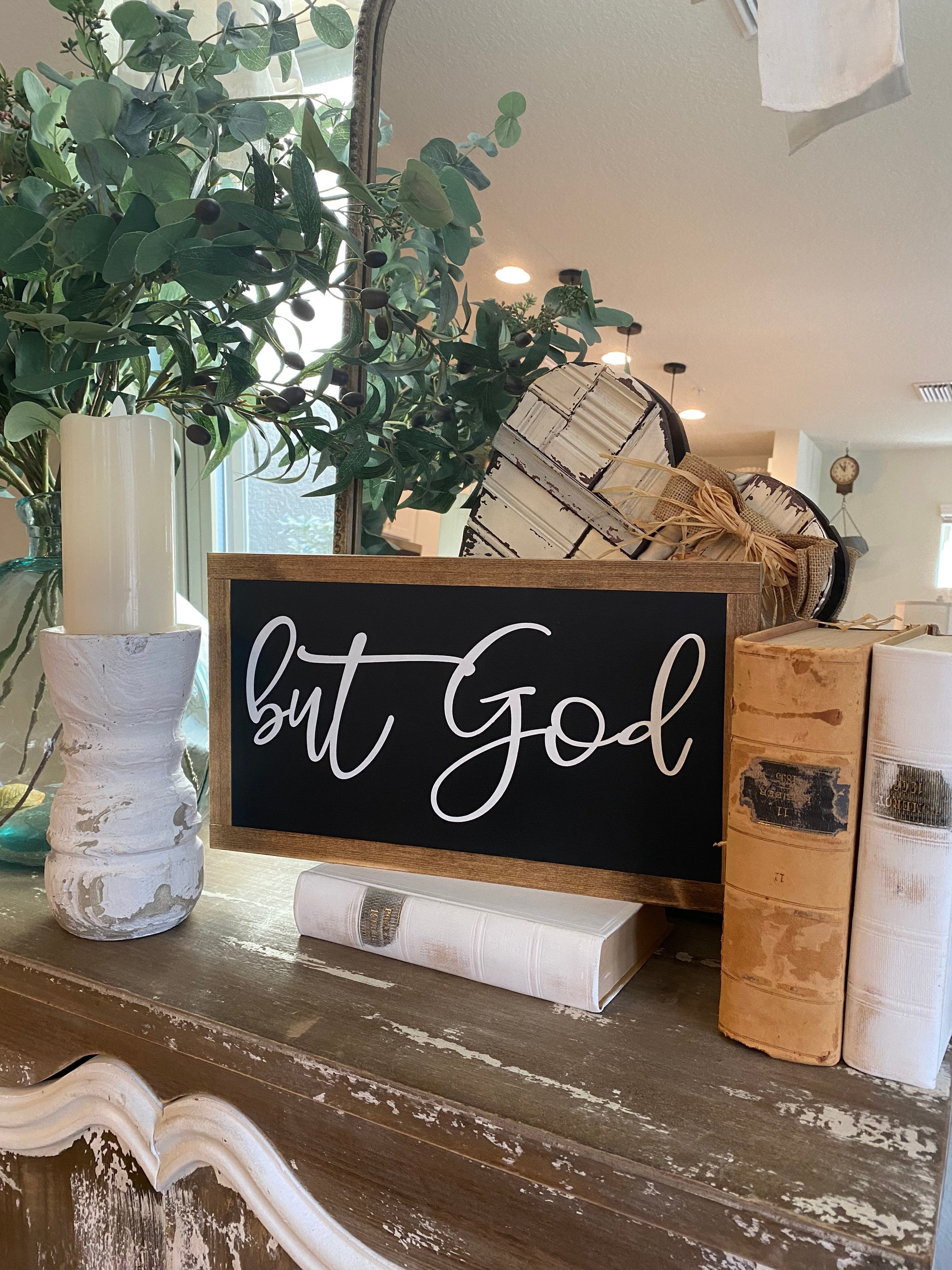 But God Sign Biblical Sign Religious Sign Farmhouse Style - Etsy