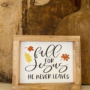 Fall for Jesus Sign, Religious Sign, Autumn Sign, Fall Sign, Gift ...