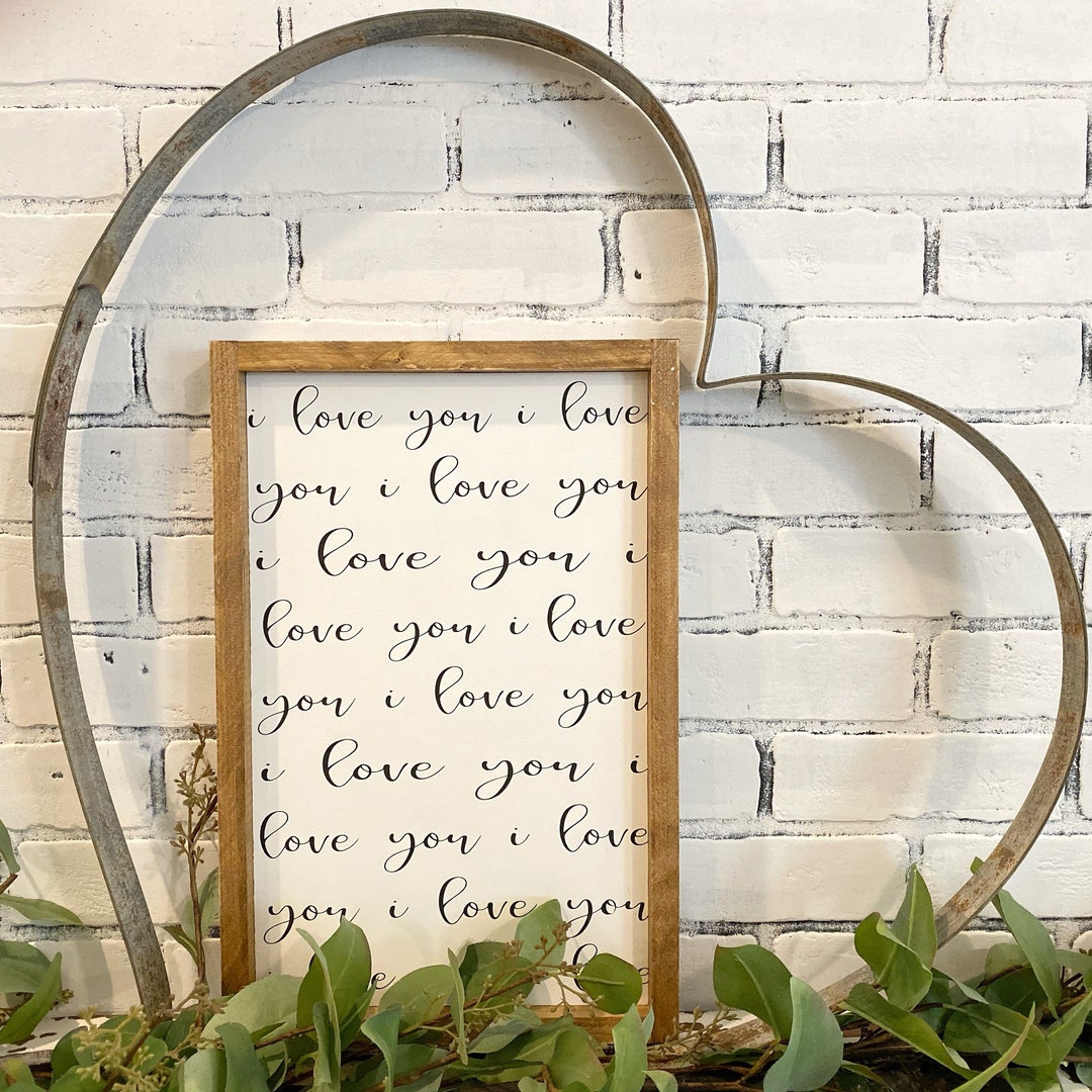 I Love You Sign, Romantic Sign, Bedroom Sign, Valentines Day Sign ...