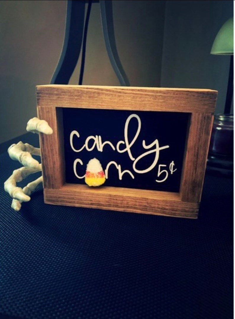 Candy Corn Sign Halloween Sign Gift Fall Sign | Etsy
