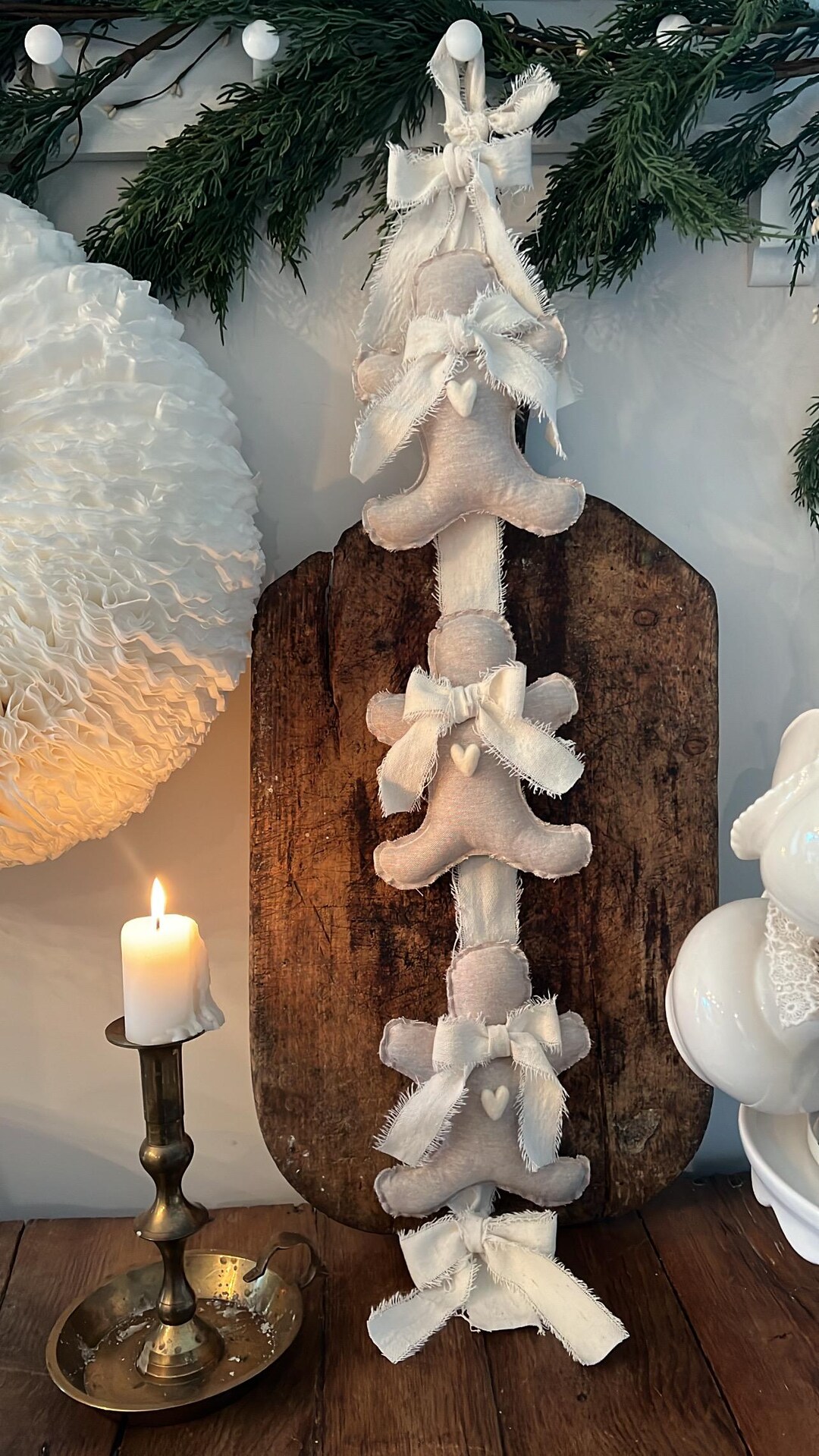 Neutral Gingerbread Banner, Vertical Gingerbread Banner or Gingerbread ...