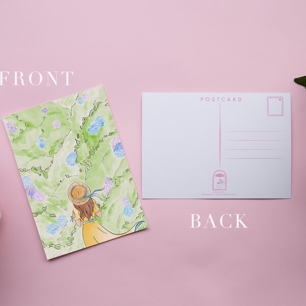 Hydrangea Postcard - Etsy