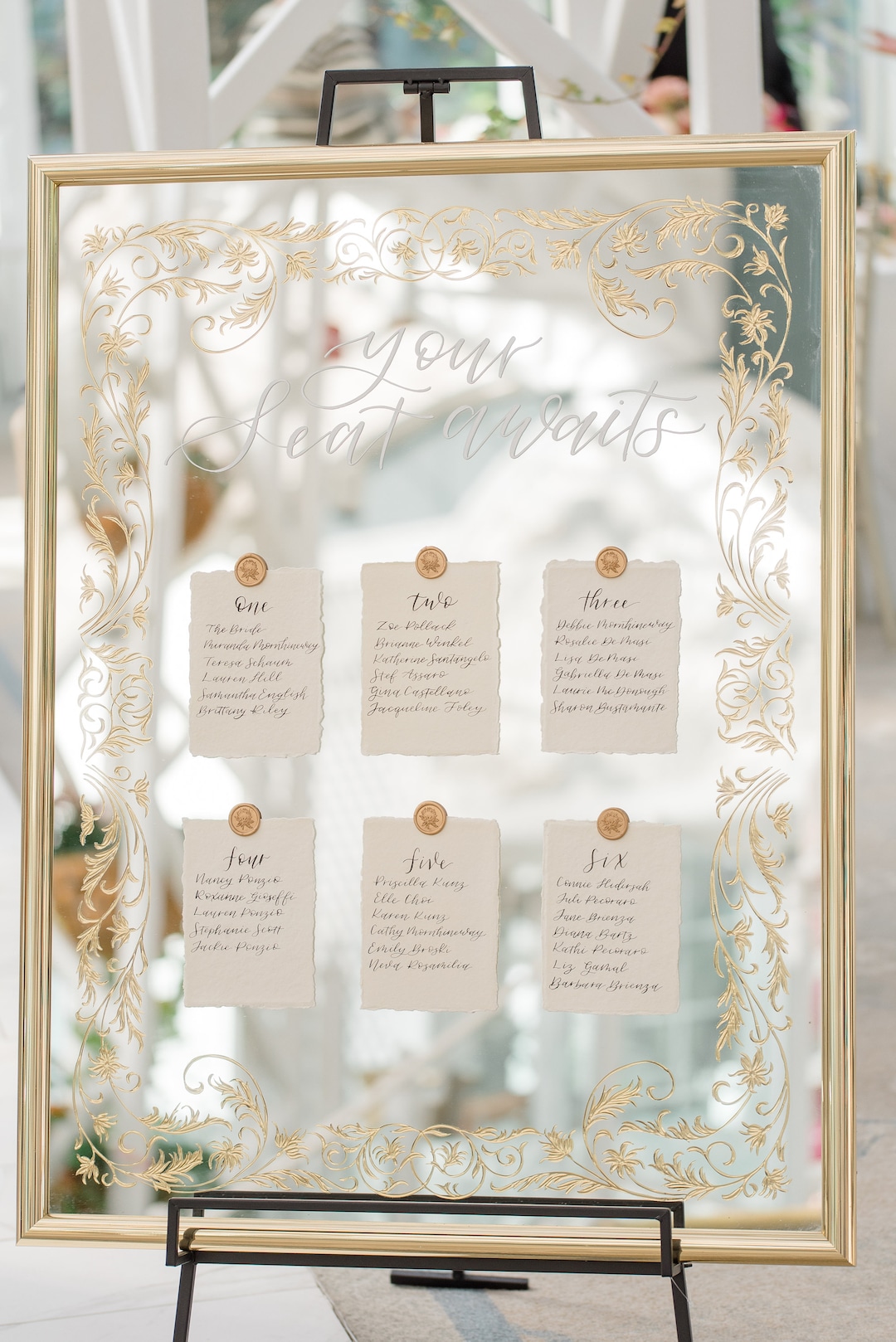 Calligraphy Paper Seating Chart Card on Handmade Paper|wedding Seating ...