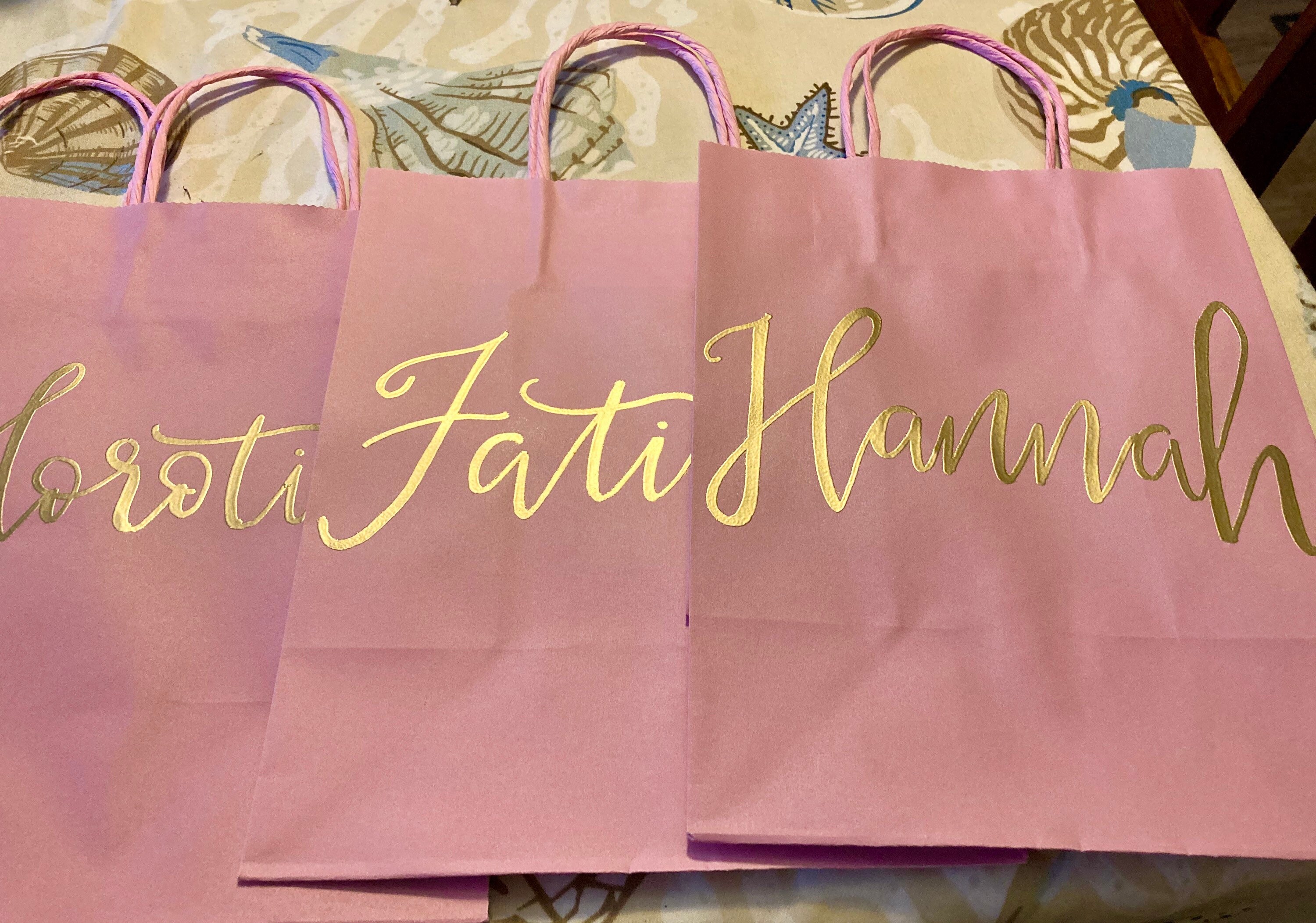 Custom Hand Lettered Customized Gift Bag Personalized Gift | Etsy