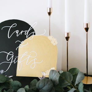 11x14 Gold, Silver or Copper Metallic Foiled Arch Painted Acrylic ...