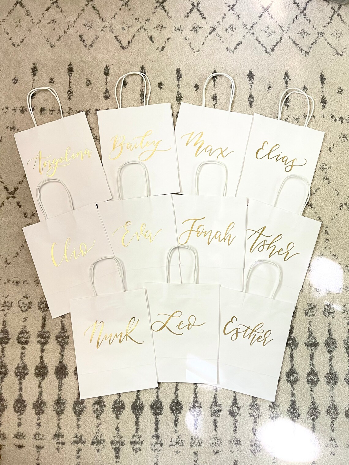 Custom Hand Lettered Customized Gift Bag | Personalized Gift Bag | 8x10 ...