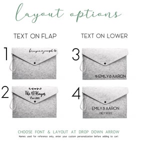 Personalized Grey/black Wedding Planning Felt File Folder, Wedding Day ...