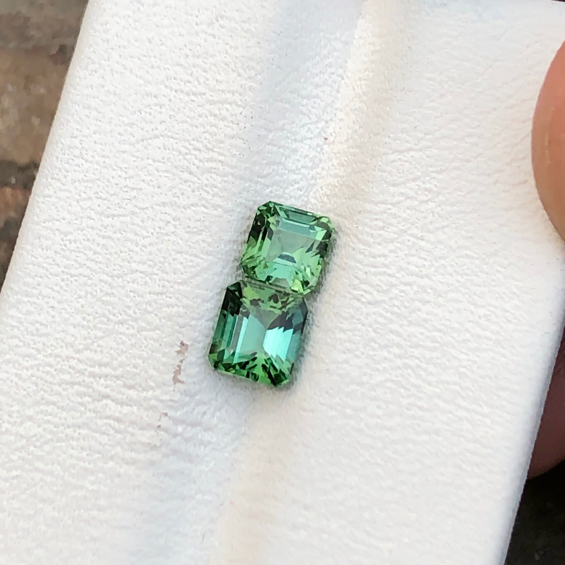 1.70 Carats Gorgeous Asscher Cut Blueish Green Transparent - Etsy Canada