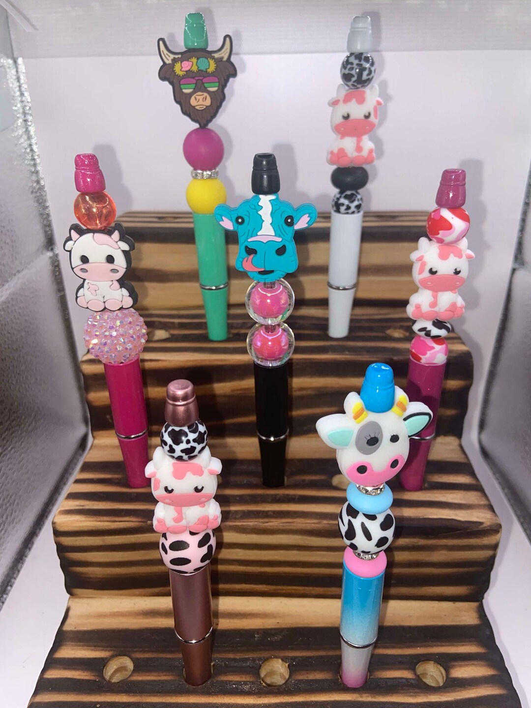 Cute Cow Beaded Pens - Etsy