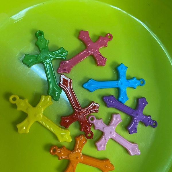 Plastic Cross Pendants - Etsy