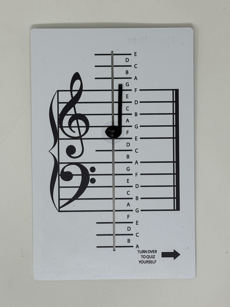 Music Note Teacher (all-in-one Flashcard) - Etsy