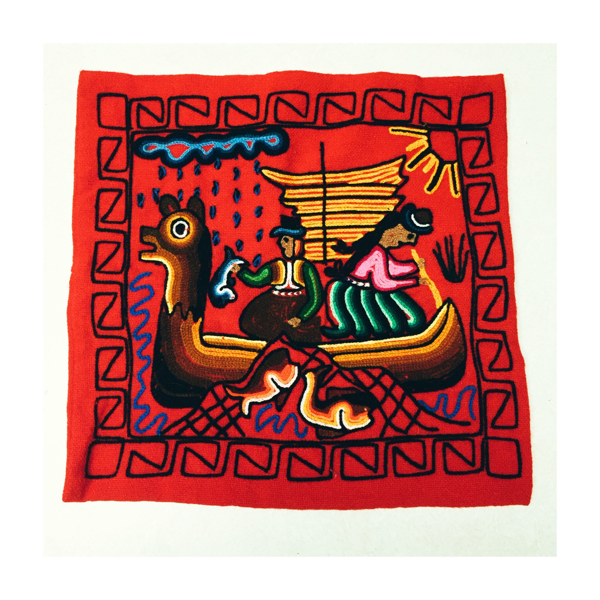 Handmade & Embroidered Tribal Scene Peruvian Wool Pillowcase - Etsy