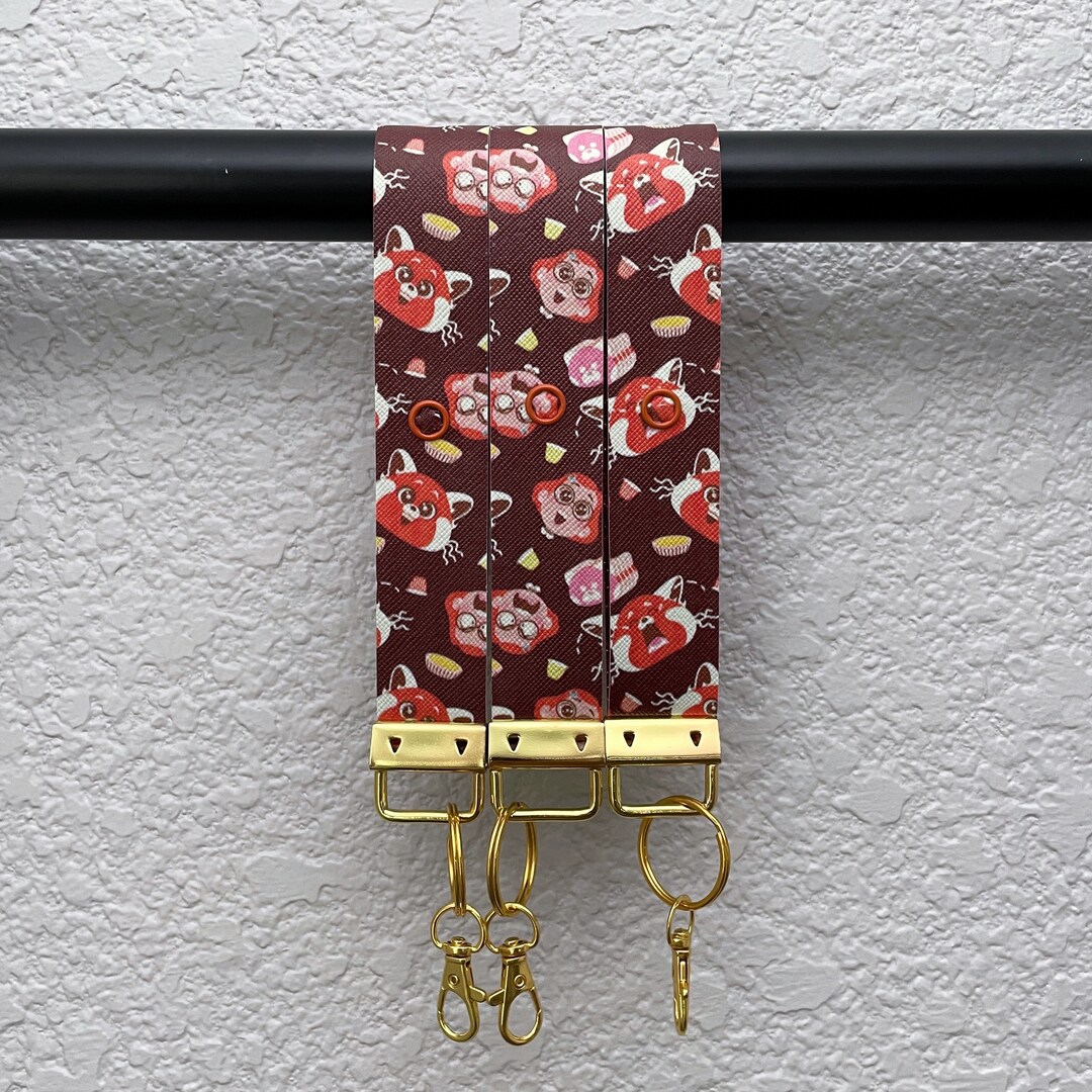 Turning Red Mei Printed Faux Leather Ear Holder Keychains - Etsy