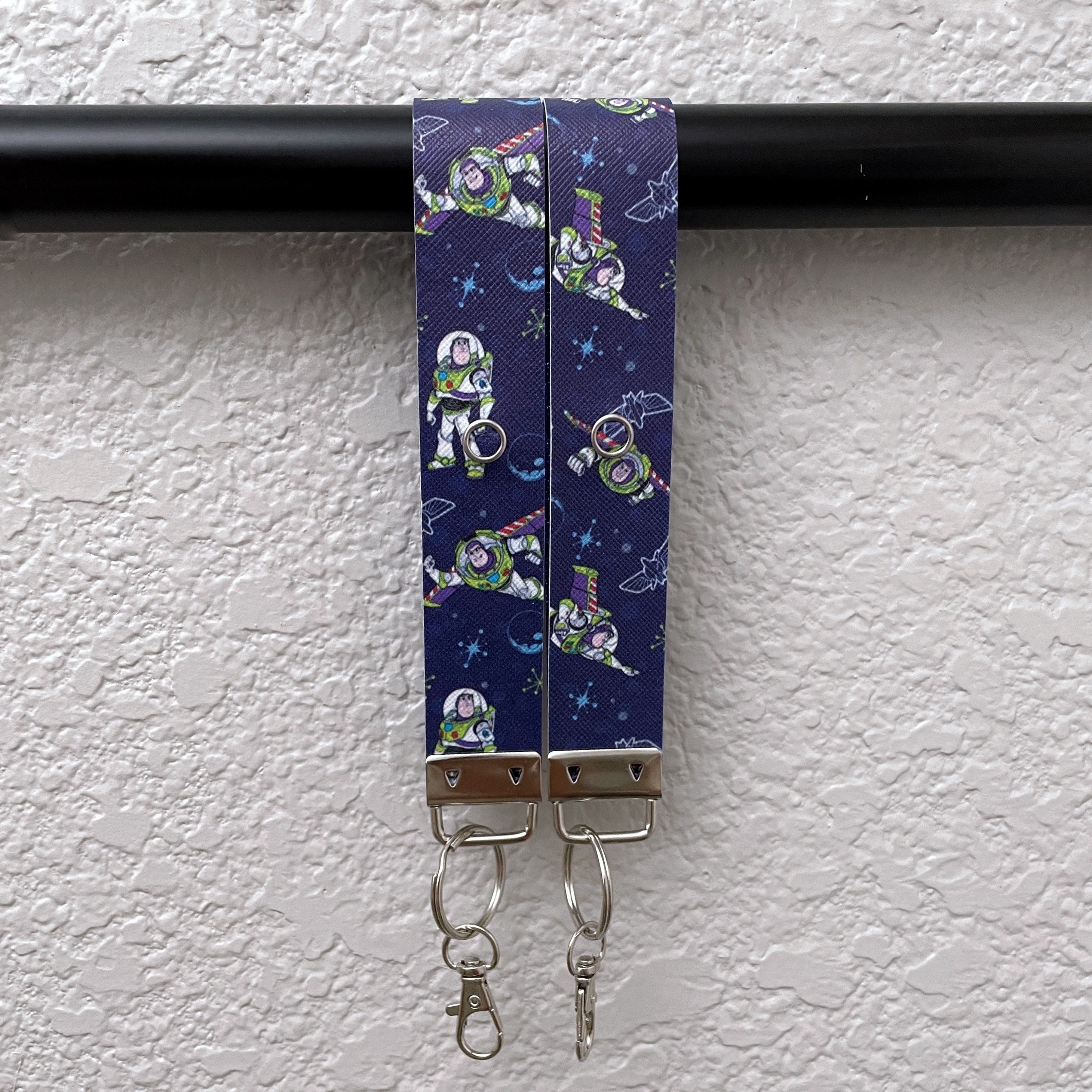 Toy Story Buzz Lightyear Blue Printed Faux Leather Ear Holder Keychain ...