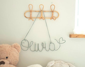 Knitted Wire Name Wall Decor - Etsy